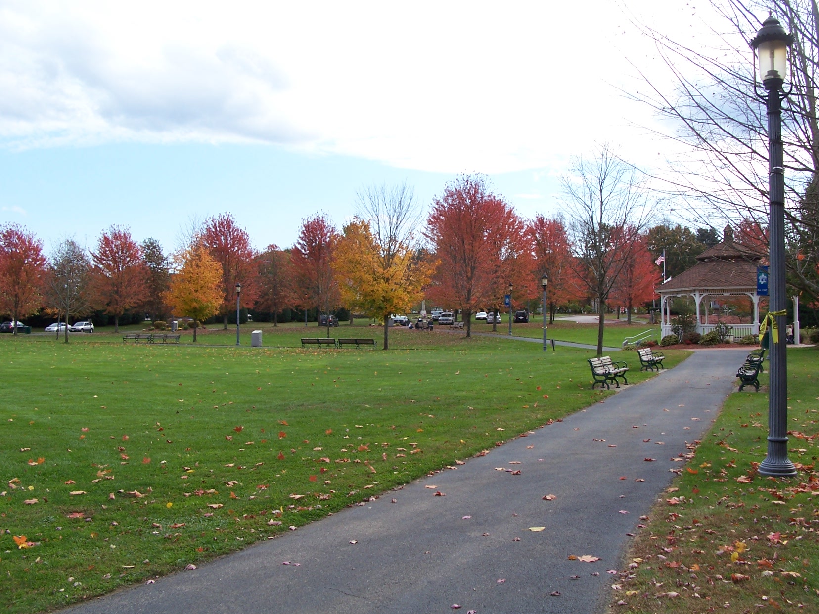 Easy Walking on the paths at Bellingham, MA Town Common | Marjorie ...